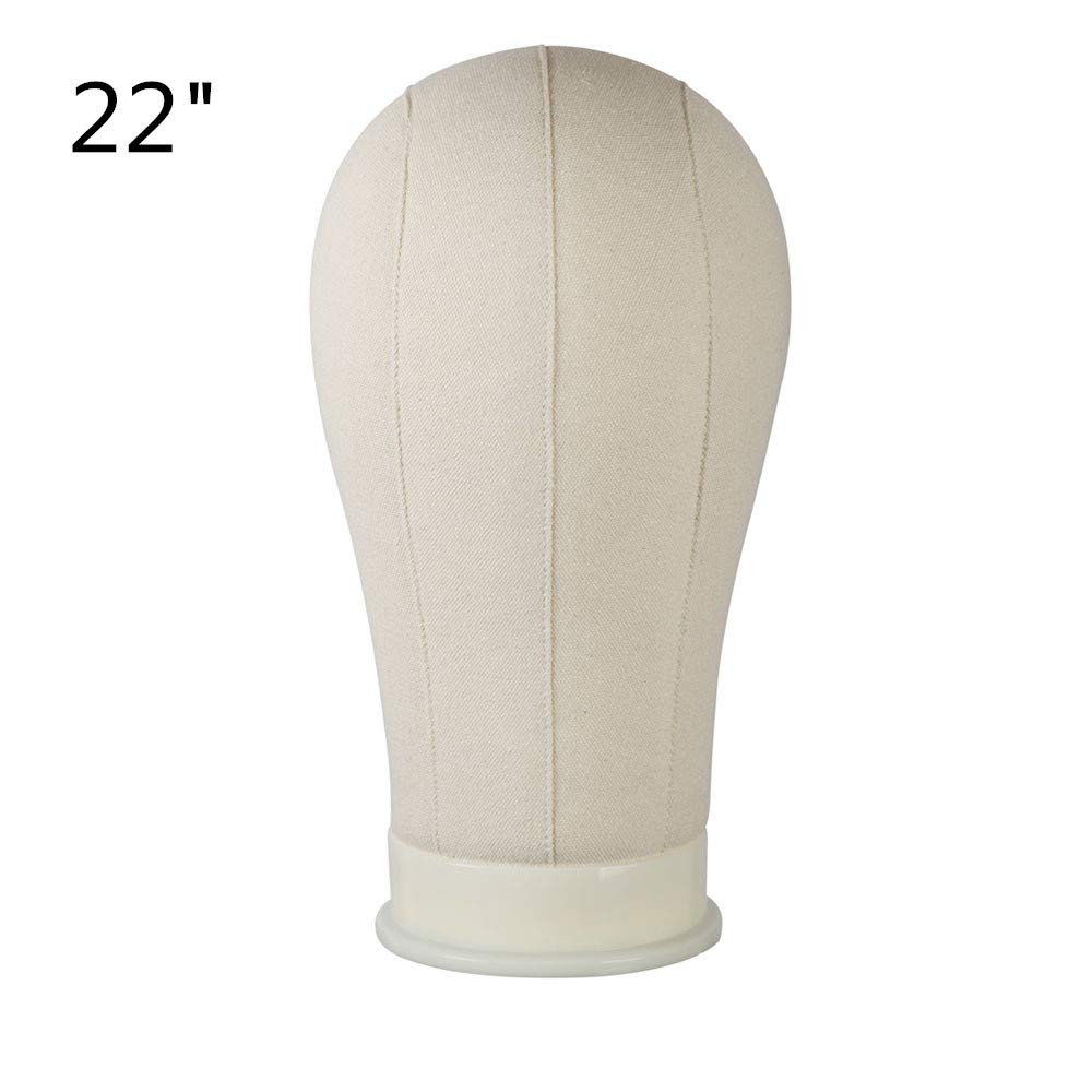 Canvas Block Head Mannequin Head for Wig Making Display Styling Head ...