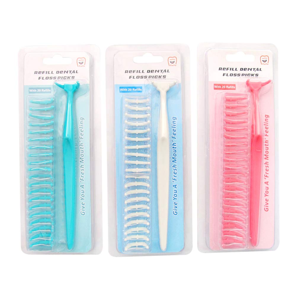 ARTIBETTER 3 Boxes Oral Dental Floss Picks Portable Teeth Floss Holder ...