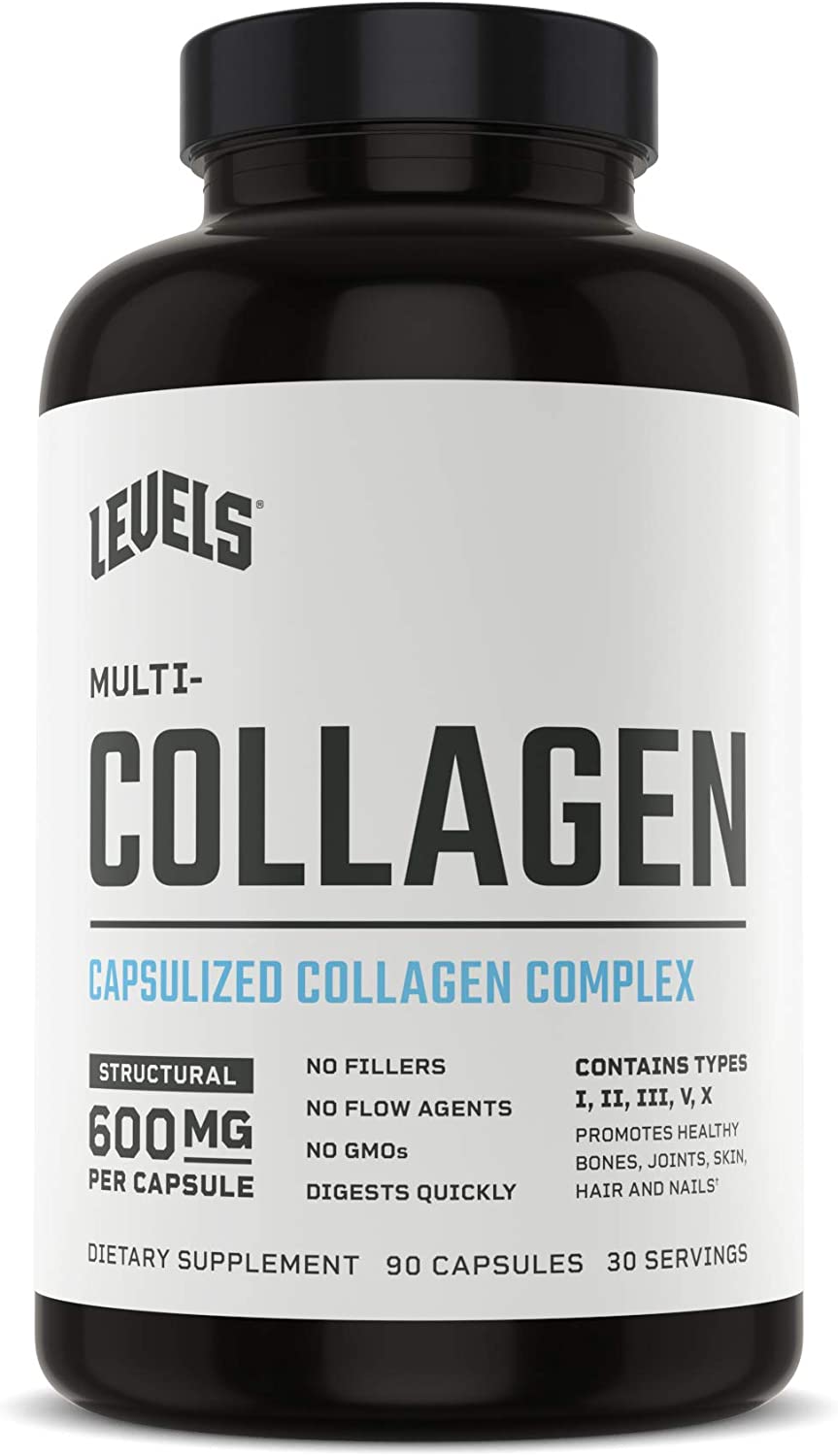 Levels Multi Collagen Complex, Type I, II, III, V, X, 600mg Each, 90 ...