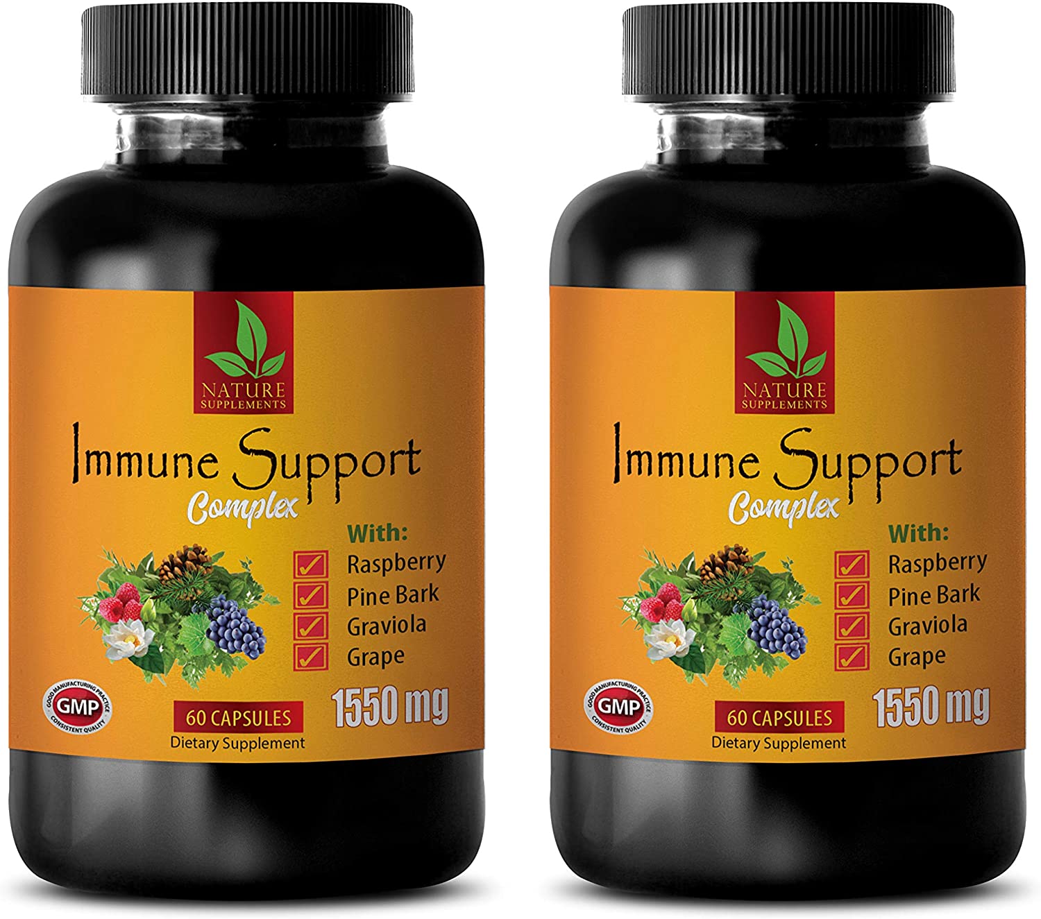Anti inflammatory Herbal Supplement - Immune Support Complex 1550 MG ...
