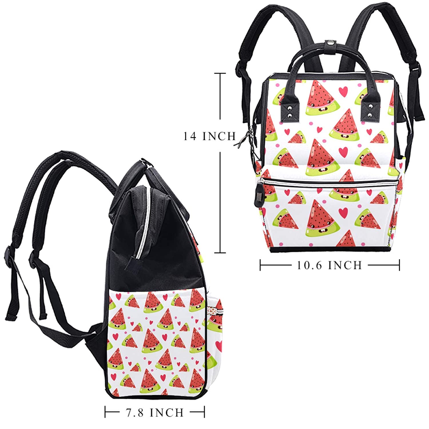 Cute Fruits Cartoons Laptop Backpack Schoolbag,Mummy Bag Diaper Tote ...