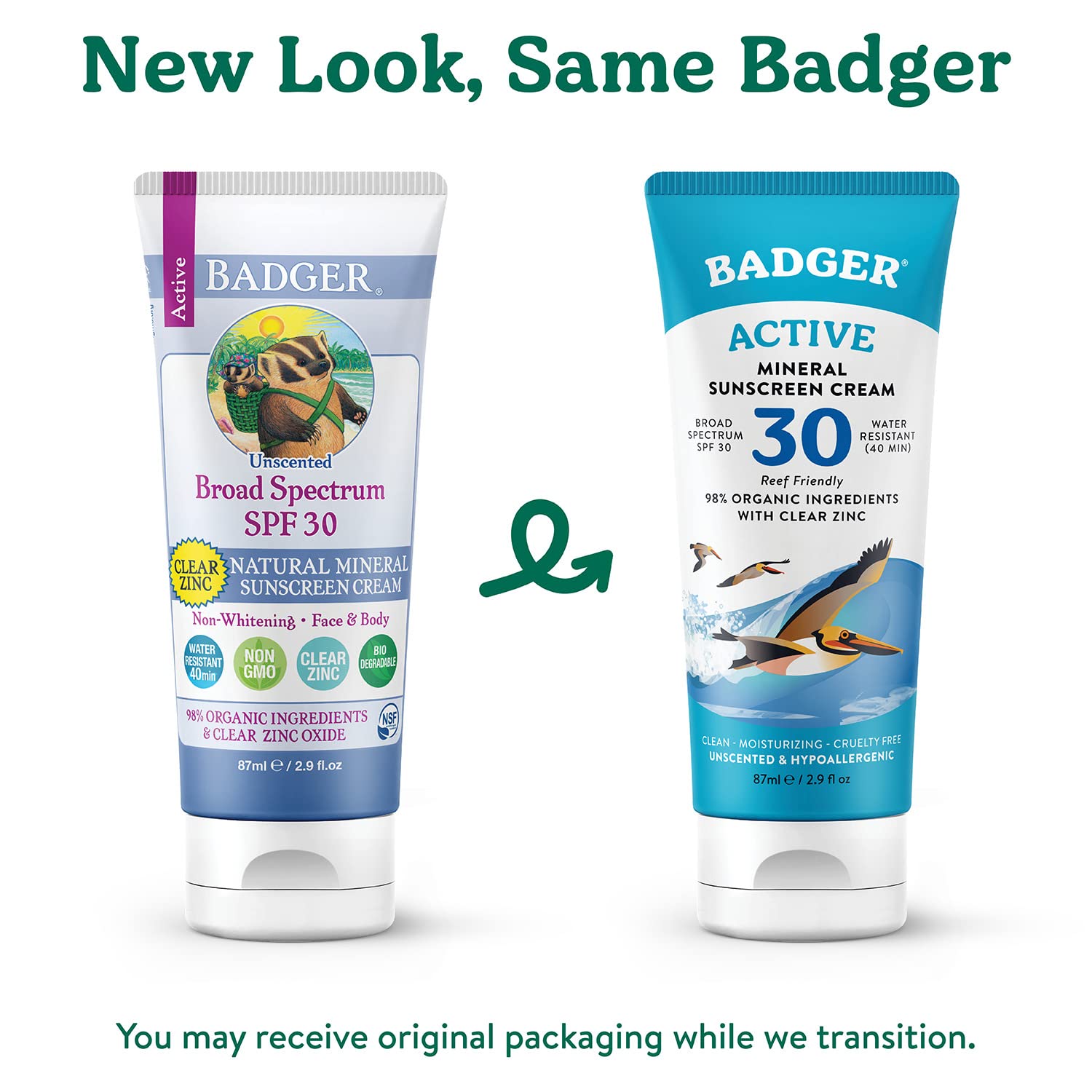 Badger SPF 30 Active Mineral Sunscreen Cream - Reef-Friendly Broad ...