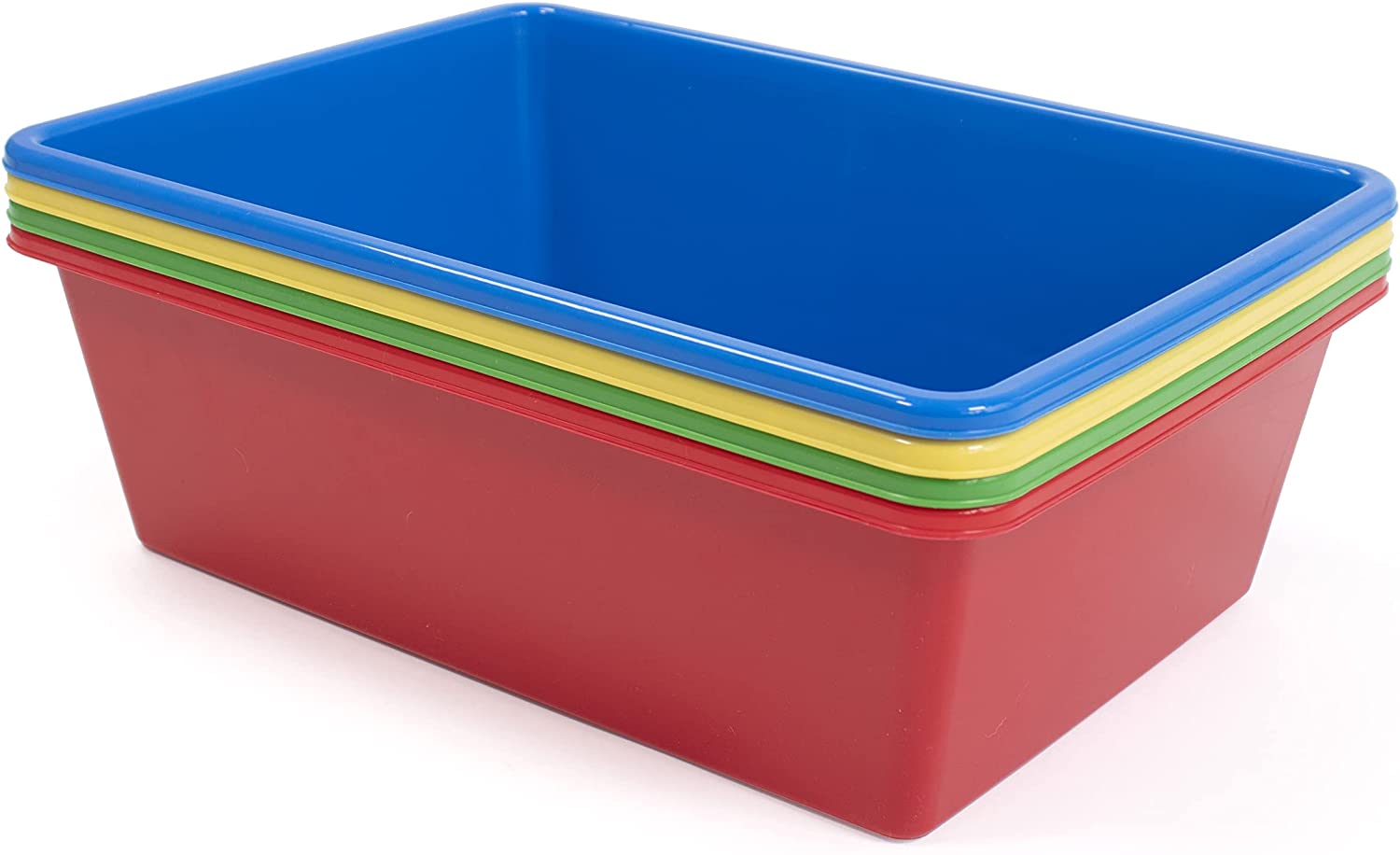 Humble Crew, Primary Large Plastic Storage Bins, Set of 4, Colors