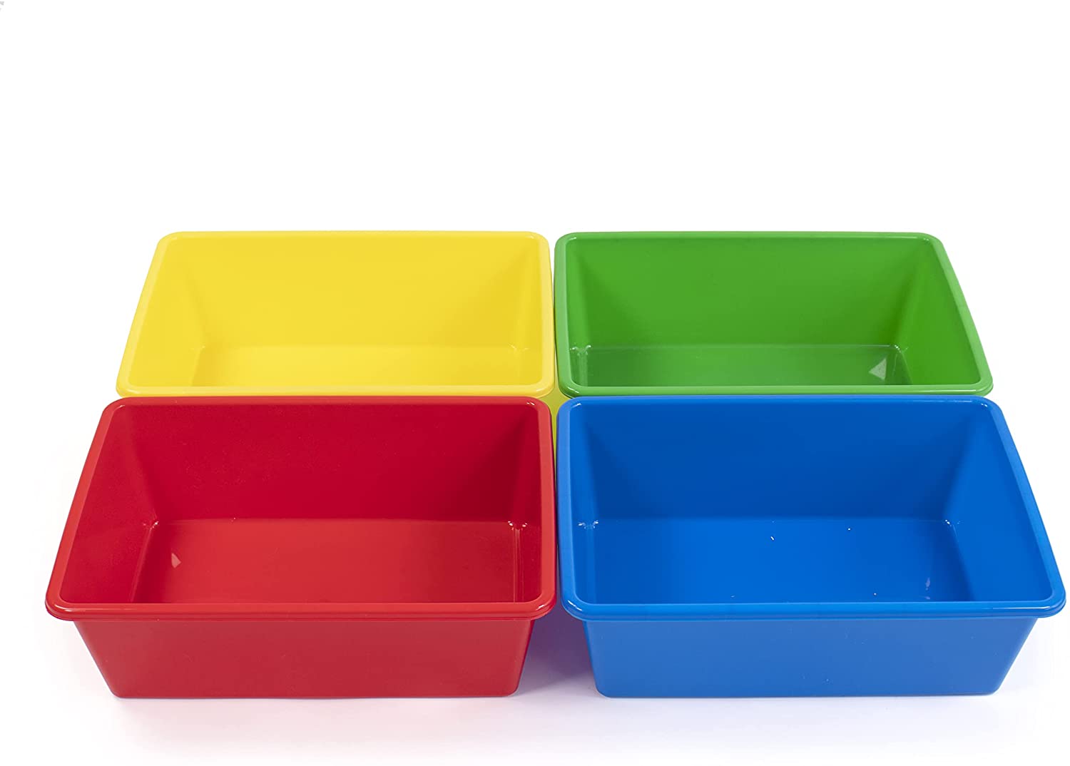 Humble Crew, Primary Large Plastic Storage Bins, Set of 4, Colors