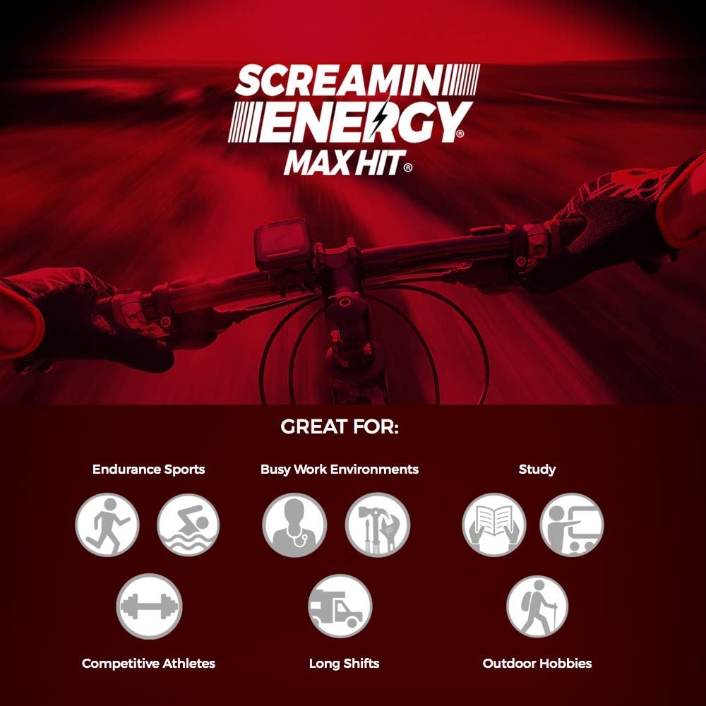 Screamin Energy Max Hit - Maximum Strength Energy Shot with Korean ...