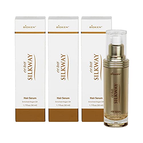 Bioken Cera Silkway Hair Serum (Enriched Argan Oil) 1.7 fl oz (50 ml) (5.1 Fl Oz (3 Bottles))