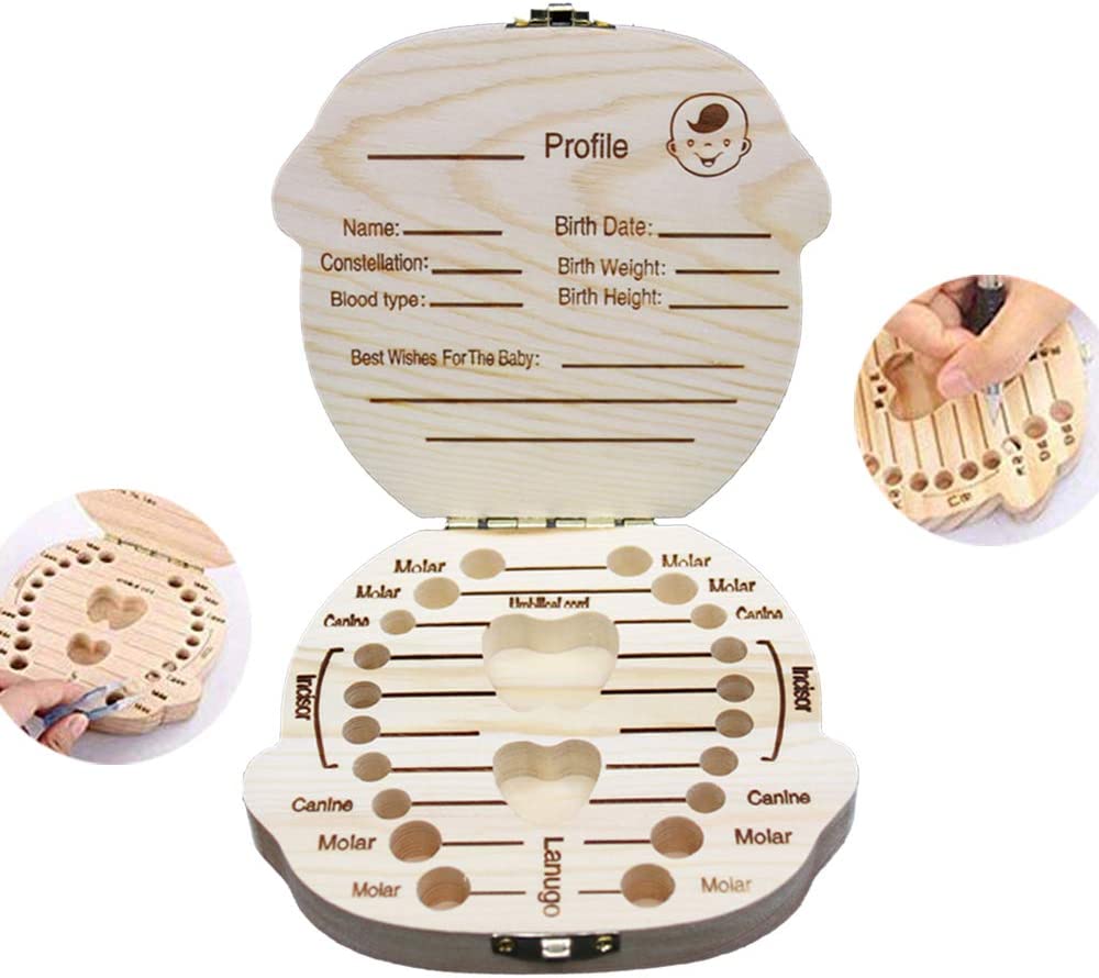 OYEFLY Baby Tooth Box,Cute Children Tooth Container Personality Baby ...