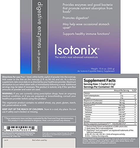 Isotonix Digestive Enzymes with Probiotics, Promotes Digestion, May ...