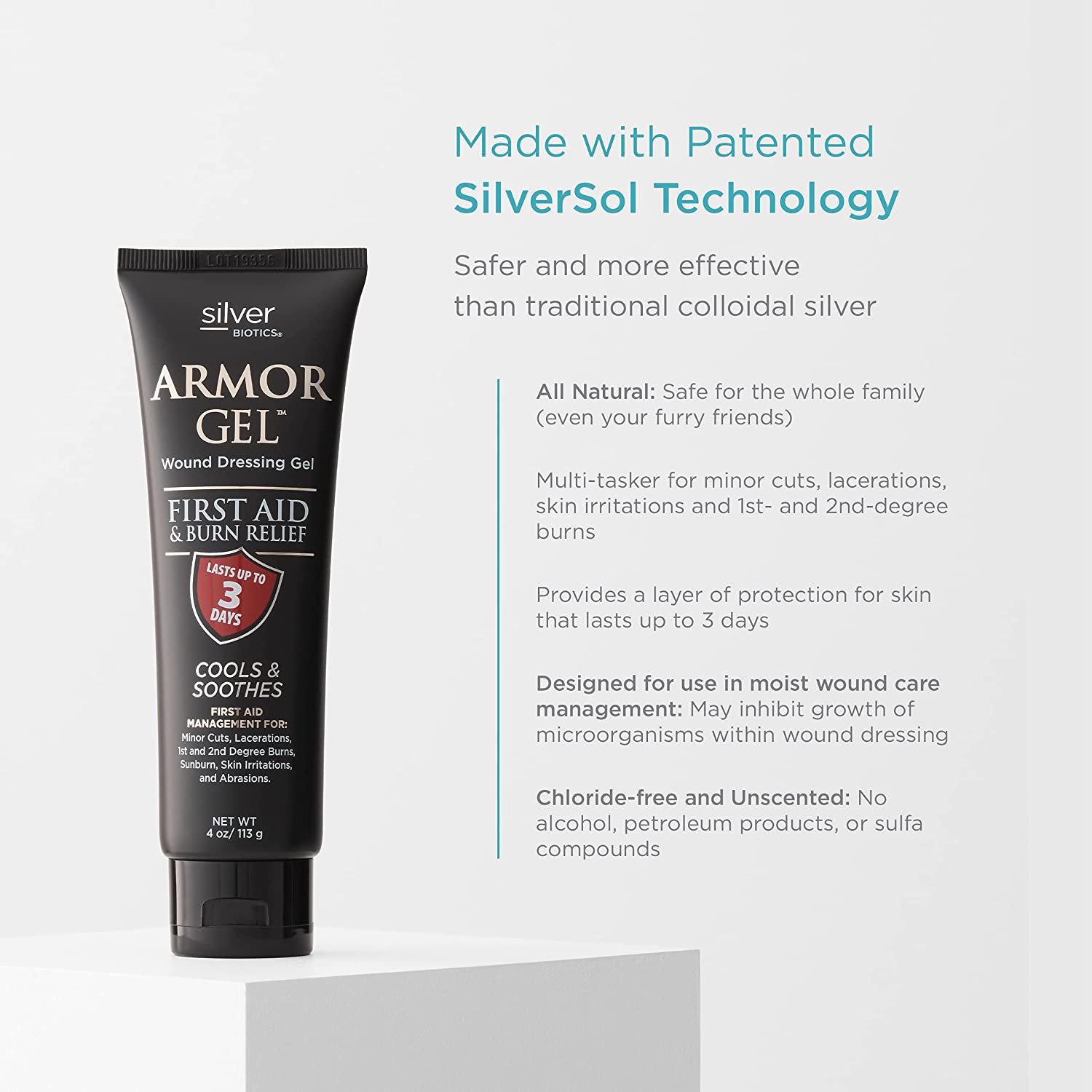 American Biotech Labs - Silver Biotics - Armor Gel Wound Dressing Gel ...
