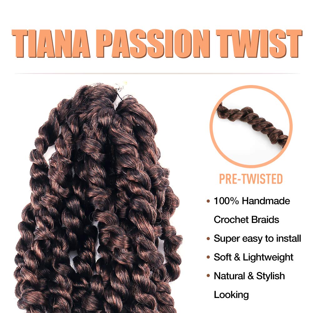 ToyoTress 8 Packs Tiana Pre-Twisted Passion Twist Hair Pre-Looped ...