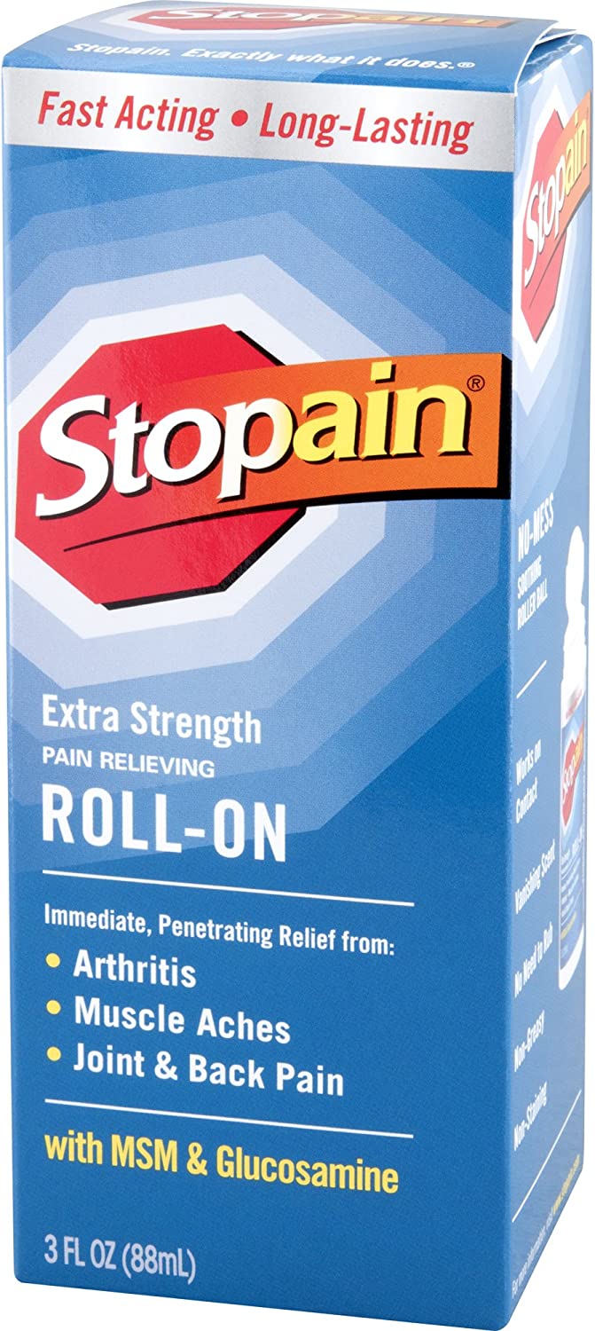 Stopain Extra Strength Pain Relief Roll-On 3 Ounce (2 Count)