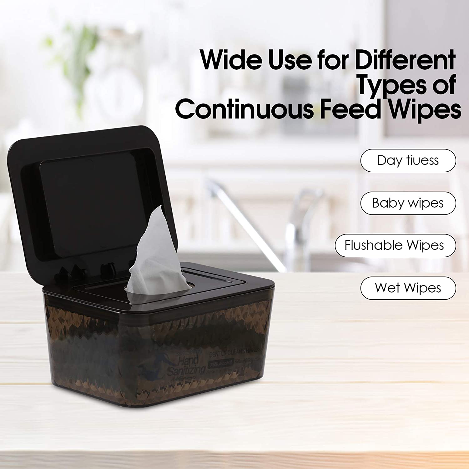 Hswt Wipes Dispenser Larger Capacity Wipe Dispenser Holder Wipes Case ...