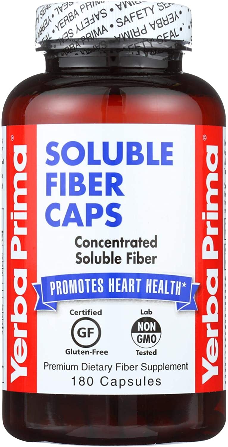 Yerba Prima Soluble Fiber Caps - 625 mg - 180 Capsules