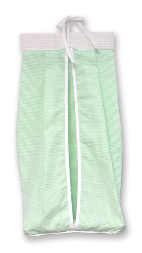 Trend Lab Seersucker and Pique Diaper Stacker in Sage Green