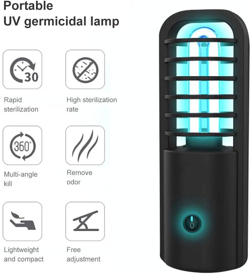 UV Light Sanitizer Rechargeable Multi-use Sterilizer Lamp Disinfectant ...