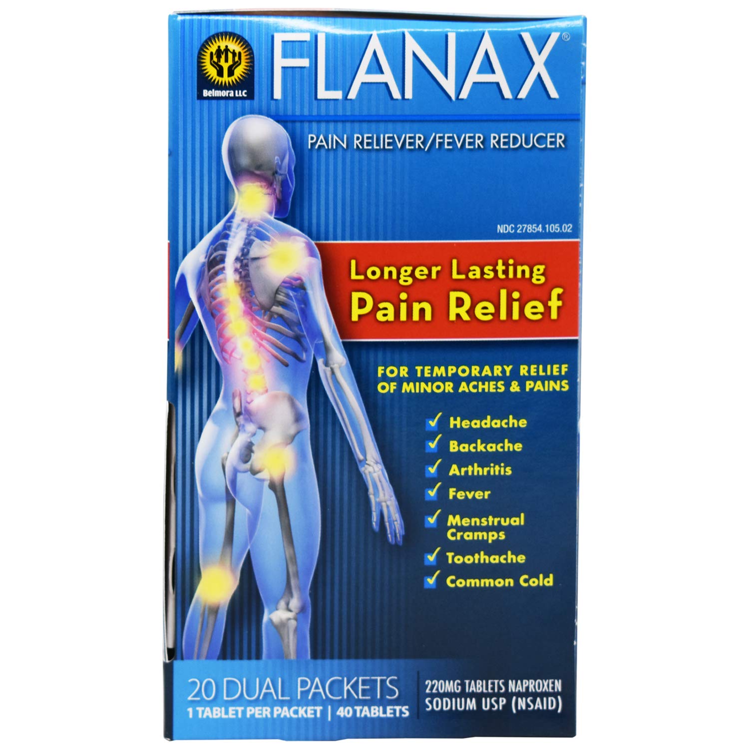 Flanax Pain/fever Reducer Tablets 220mg - 50 Packets 1 Tablet PER Packet