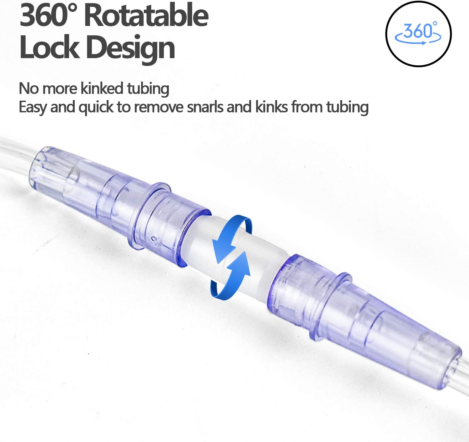 5 Packs Oxygen Tubing Connector, Pack of 5 Oxygen Tubing Swivel ...