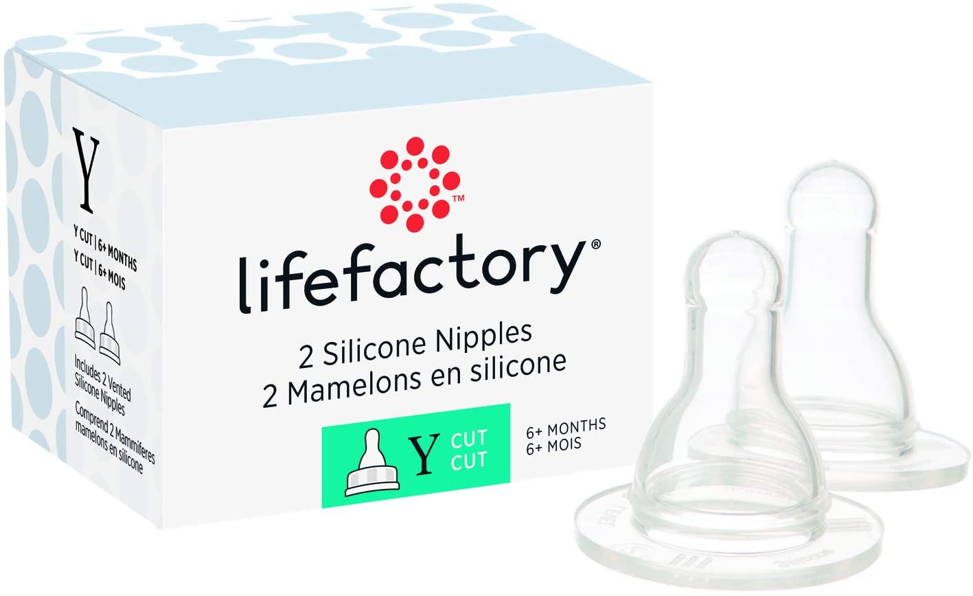 LIFEFACTORY Nipples Y Cut 2pk, 2 CT