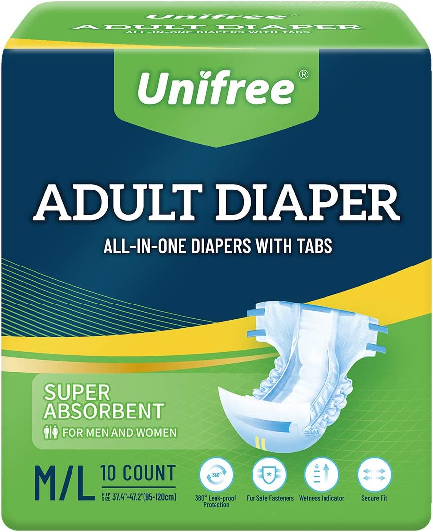 Unifree Premium Incontinence Adult Diaper, Maximum Absorbency, 10 Count ...