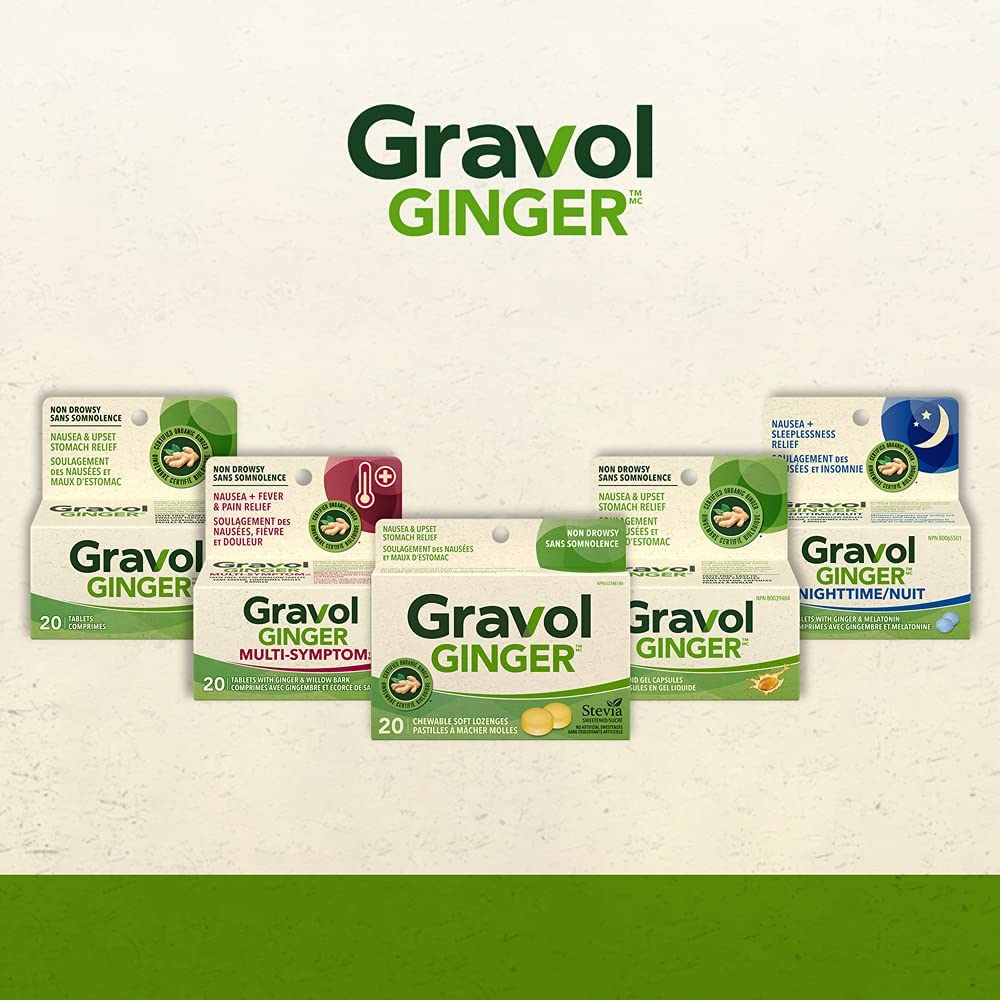 Certified Organic Ginger GRAVOL NATURAL SOURCE (20 Tablets ...