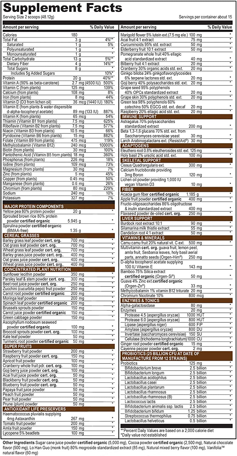 Vibrant Health, Maximum Vibrance, Complete Vegan Meal Shake with Plant ...