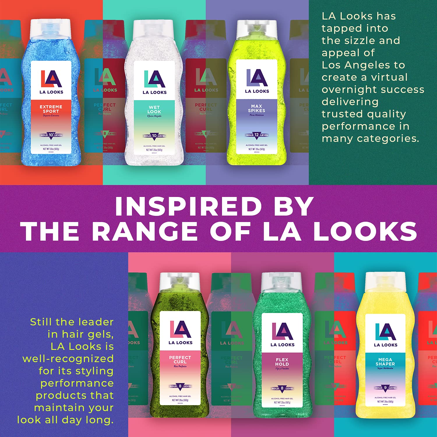 LA Looks Mega Shaper #9 Hold Level, 20 Ounce (U-HC-1903)