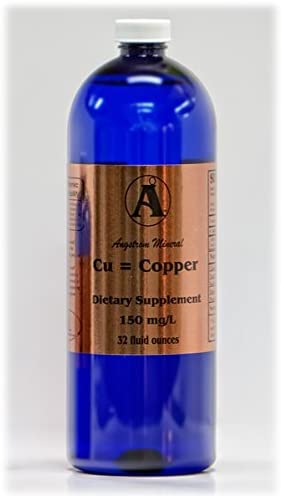 Copper Supplement by Angstrom Minerals Liquid Ionic Copper 150ppm - 32 Oz
