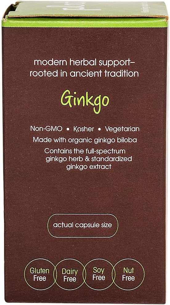plnt Ginkgo 400mg Supports Memory Mental Clarity, NonGMO Organic Full ...