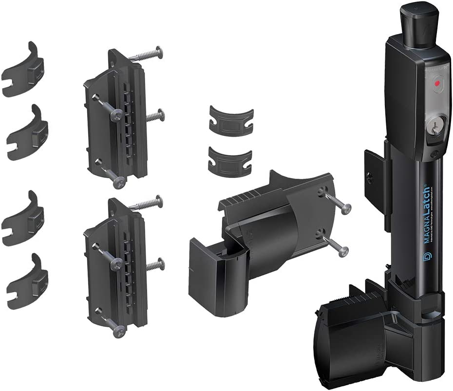 D&D Technologies ML3VPKA+ML3RPK MagnaLatch Vertical Pull, Child & Pet Safety Magnetic Gate Latch ...