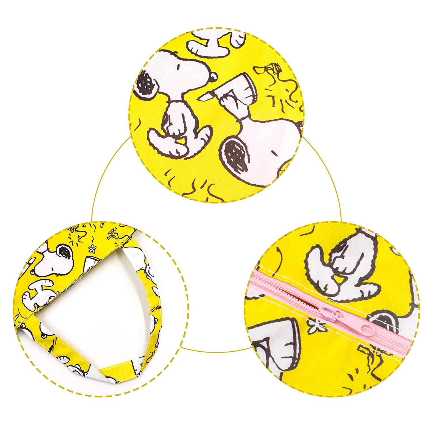 Finex Yellow Snoopy and Woodstocks Waterproof PVC Rectangular Hand ...