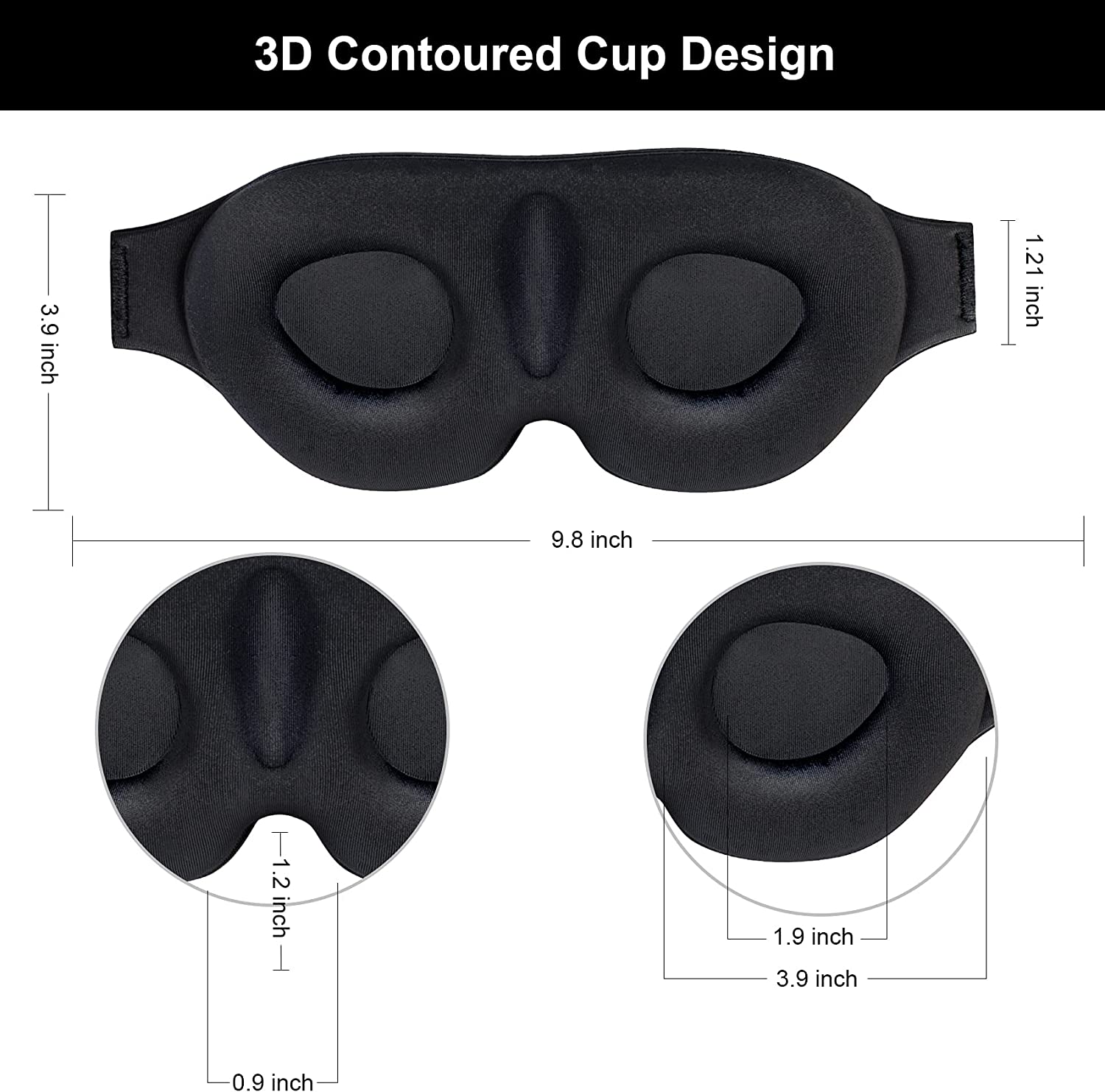 3D Sleeping Mask for Men Women, Upgraded Eye Covers for Sleeping with ...
