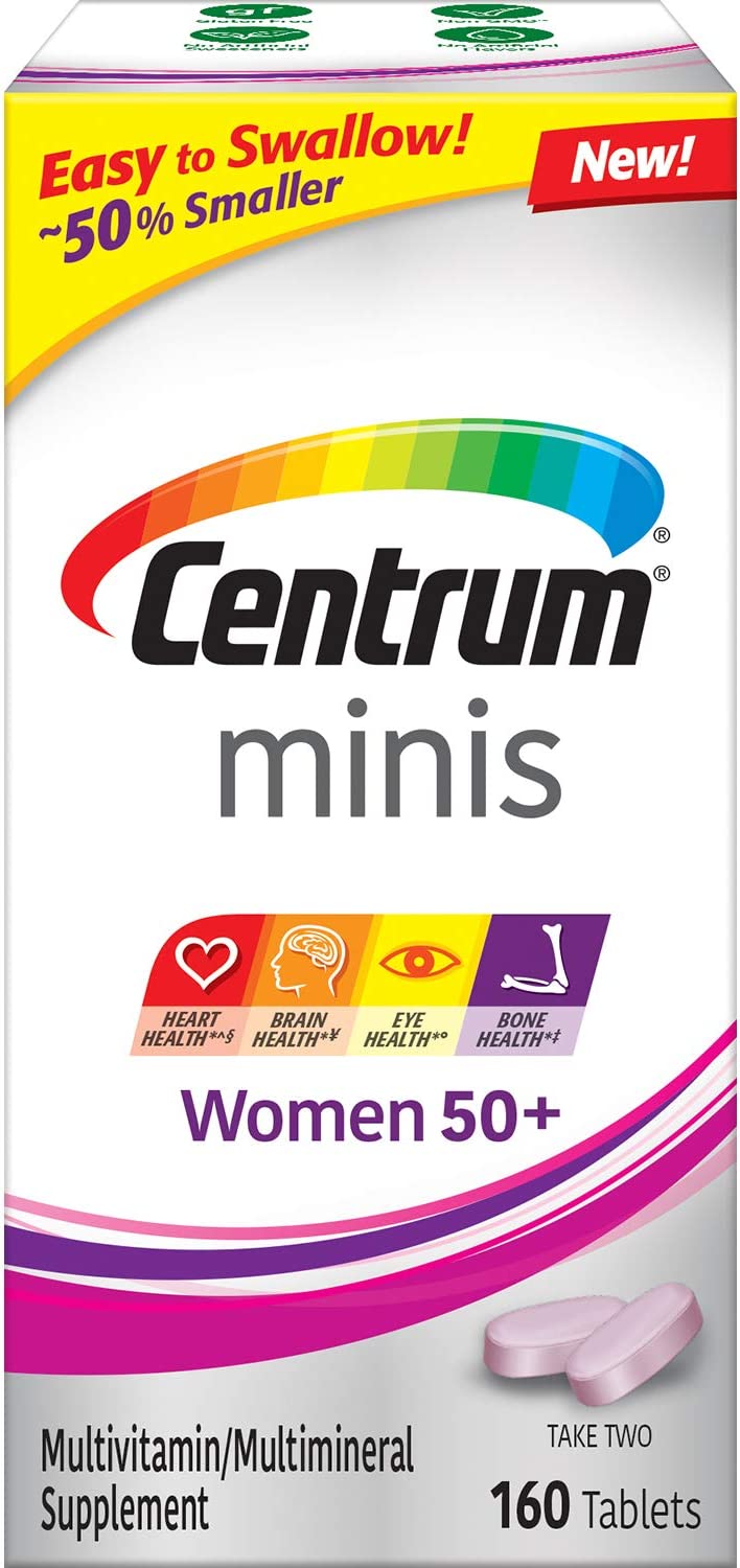 Minis Women 50+ Multivitamin Multimineral Heart, Brain, Eye, 160 Tablets