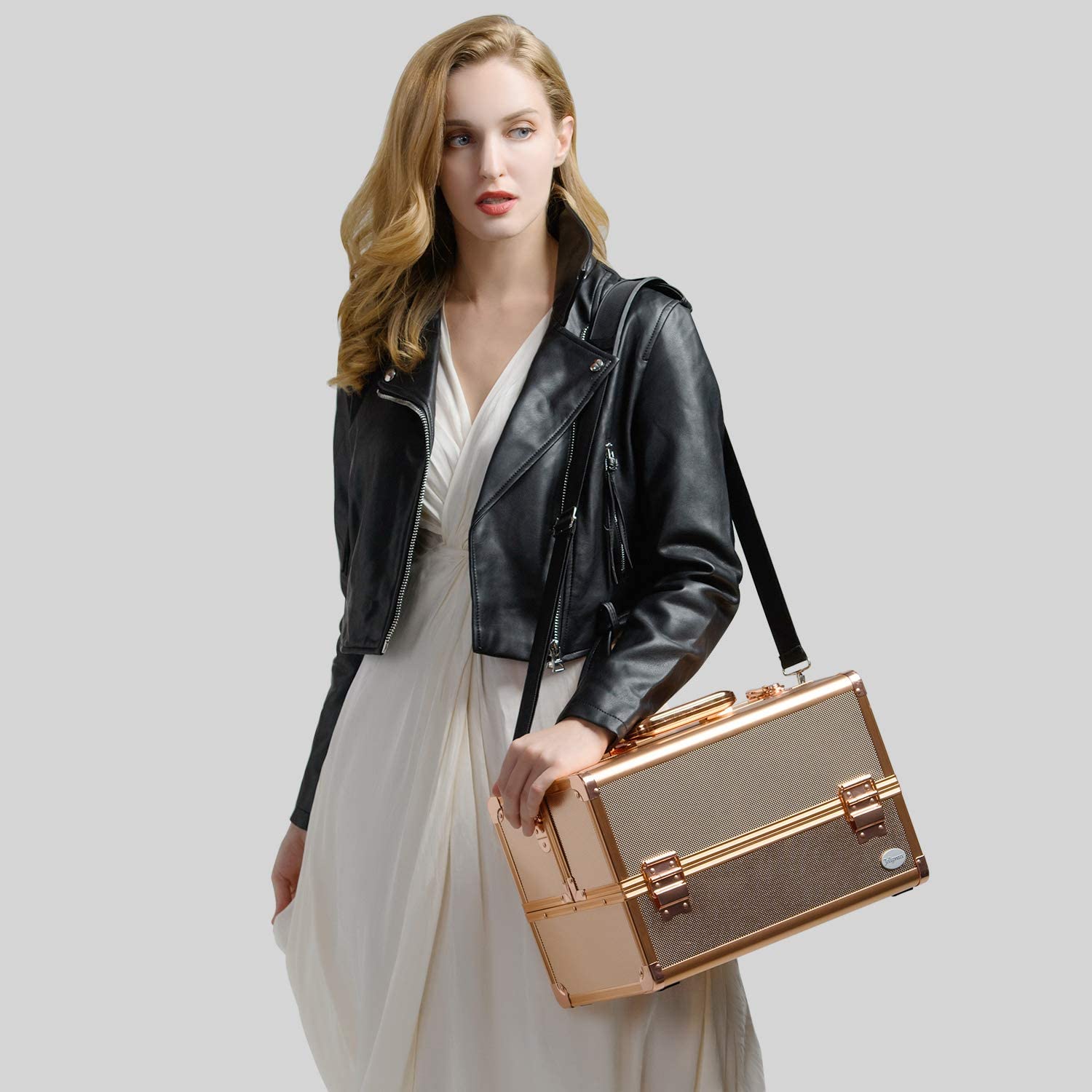 Joligrace Makeup Train Case Professional - 13.5 Inch Portable Artist ...