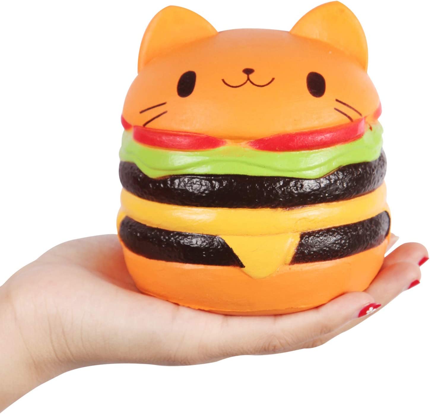 Anboor 4.5" Squishies Jumbo Slow Rising Kawaii Squishies Cat Hamburger ...