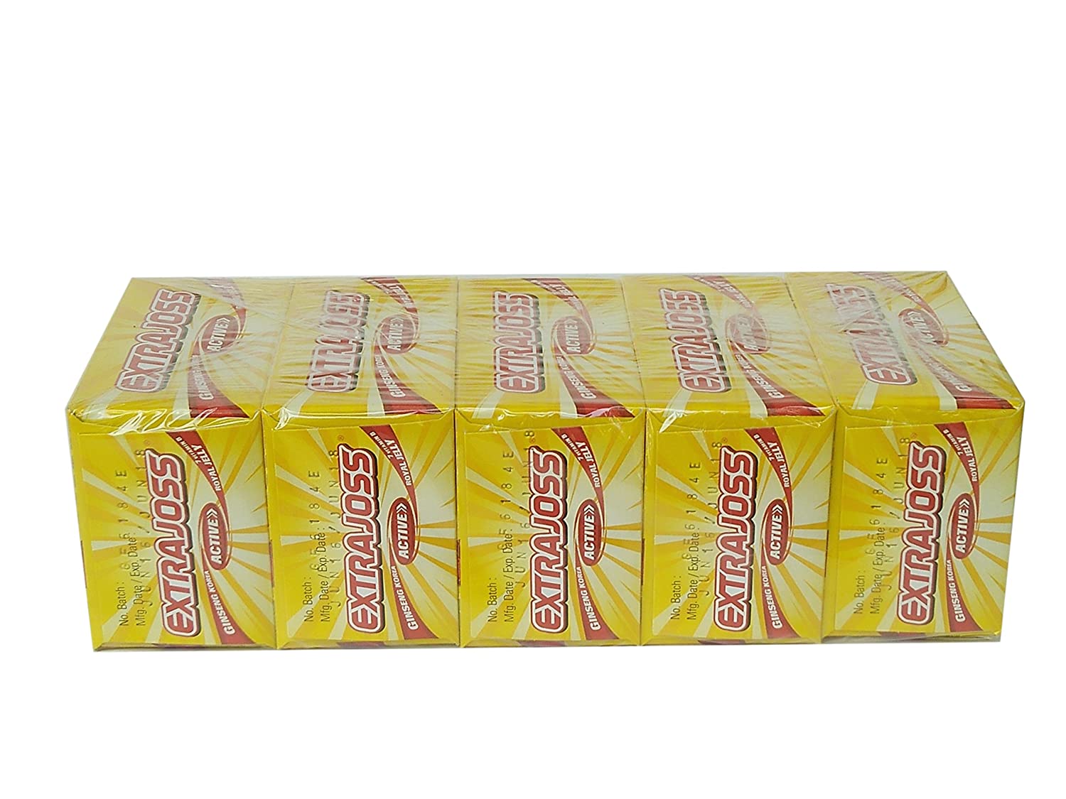 Extra Joss Active Energy Drink Powder, 5 Pack (5 x 12 Sachets @4gr)