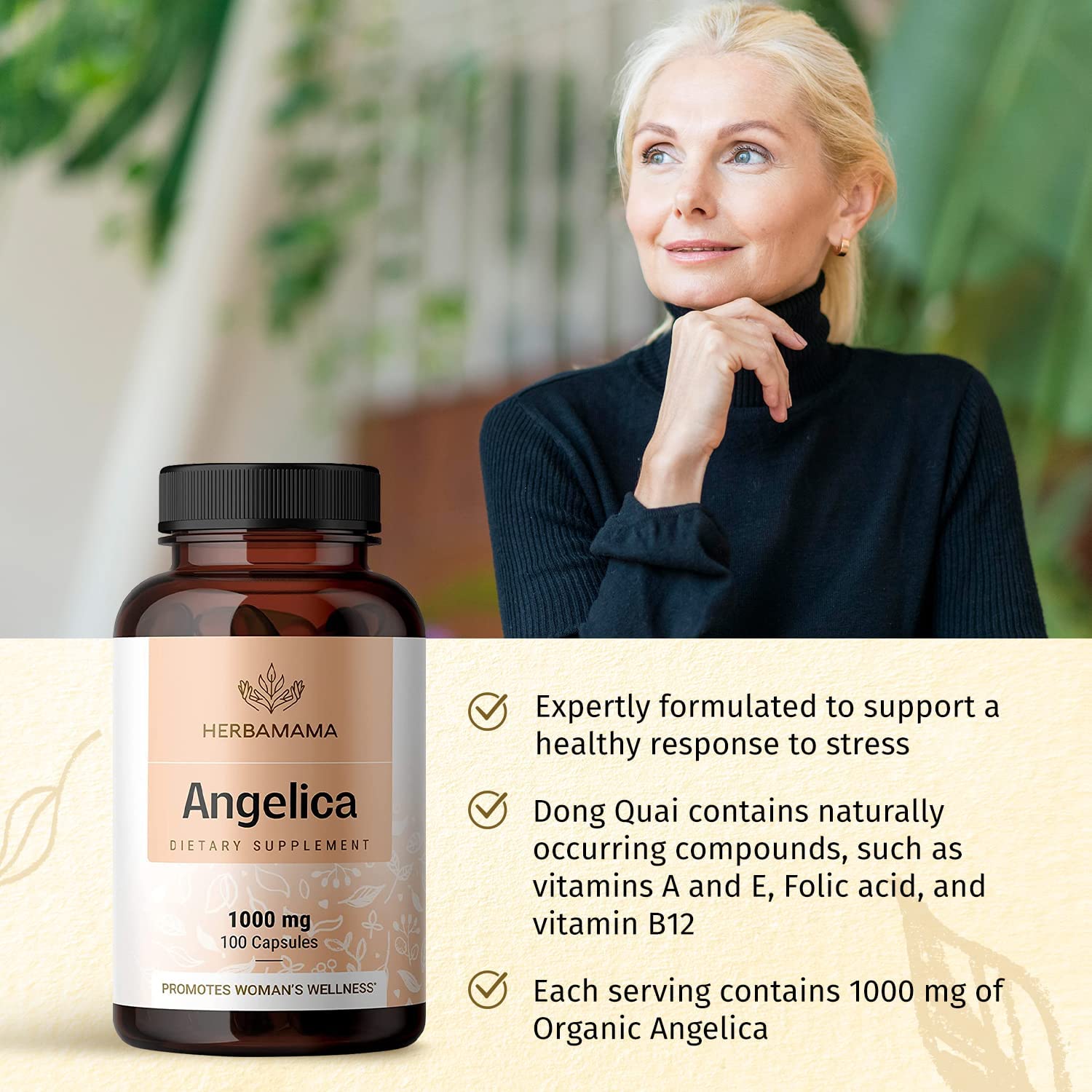 HERBAMAMA Angelica Capsules - Digestive Health, Heart & Blood ...