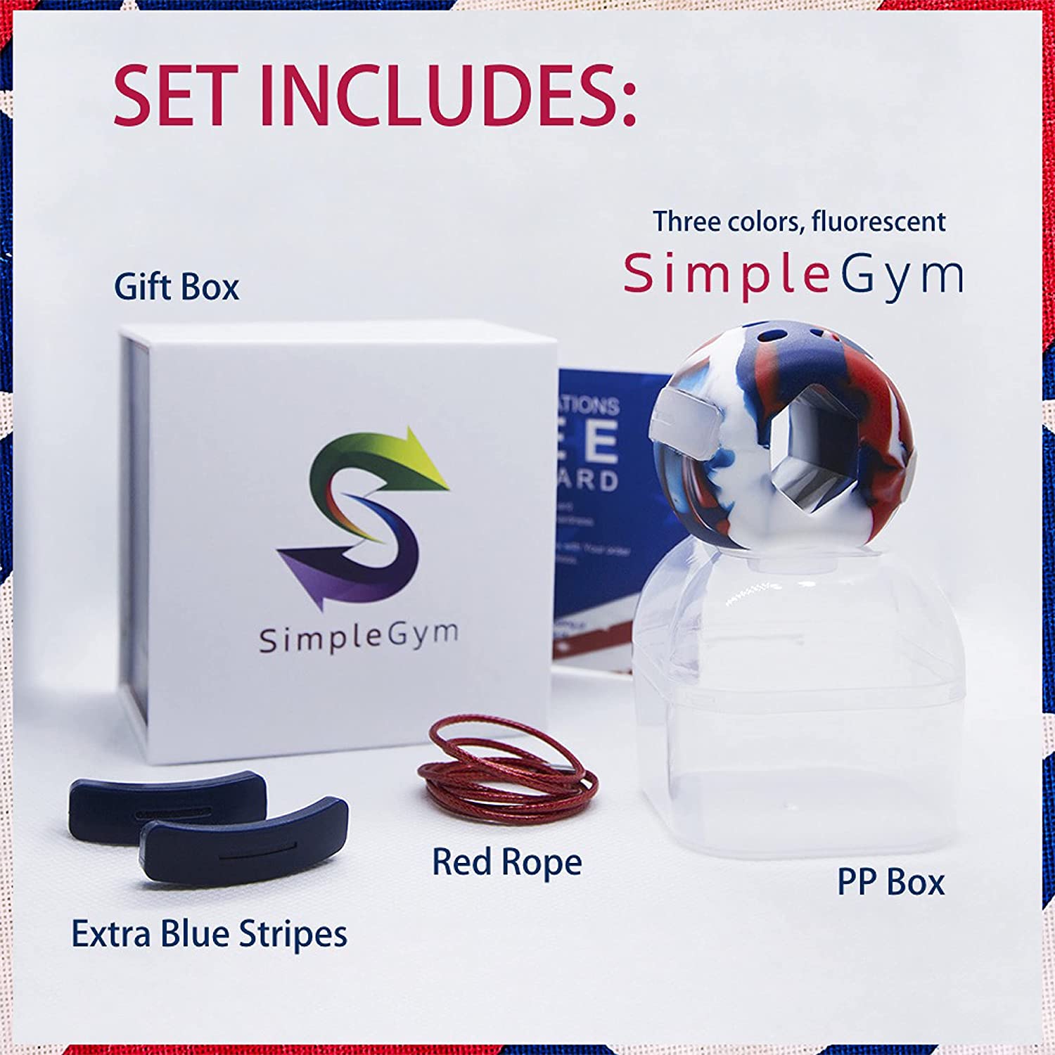 Simple Gym, Fluorescent Jawline Exerciser for Men & Women, Helps Reduce Double Chin, Stress ...