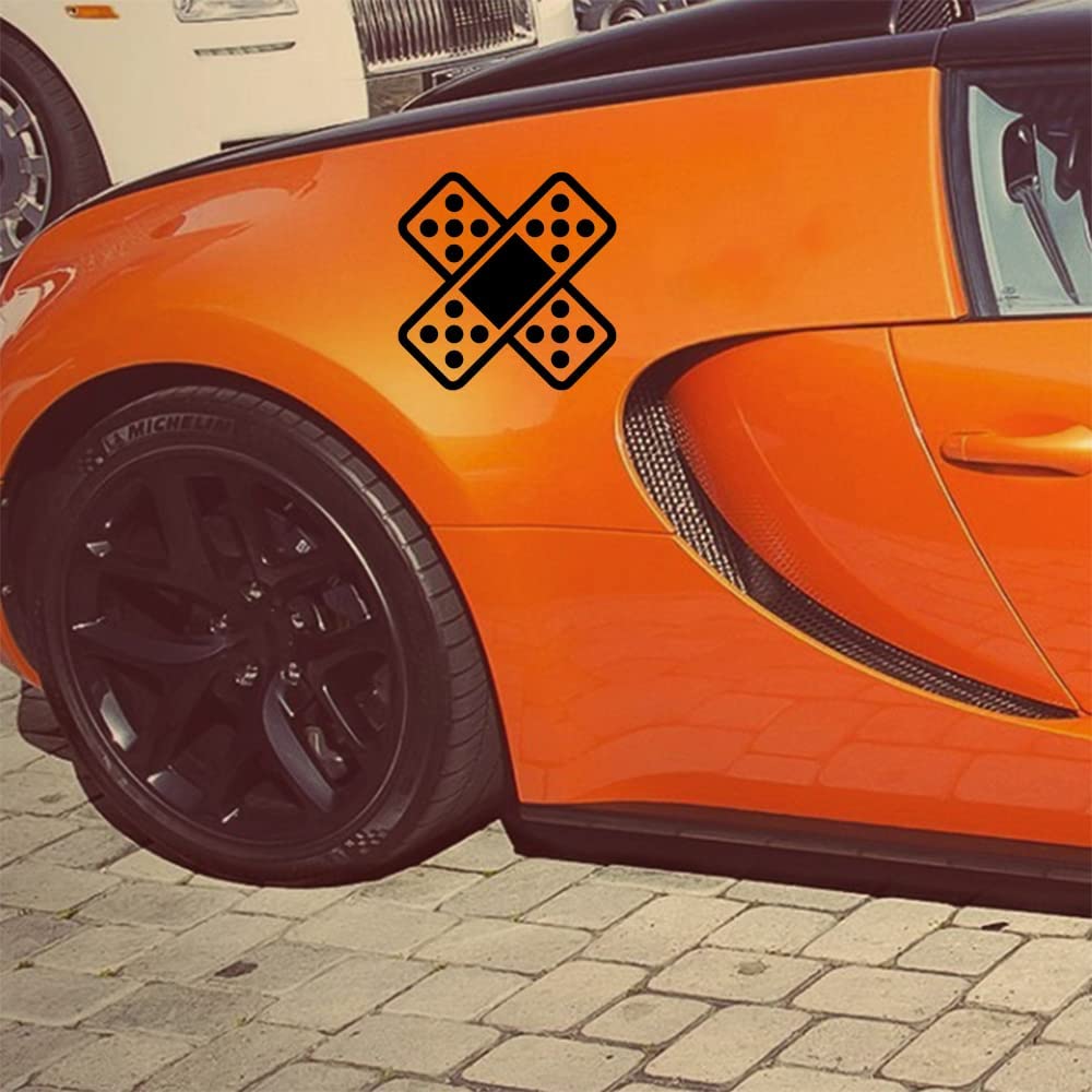 Band Aid Car Wound Decal Stickers for Car Truck Bumper 6"x6" 2pcs