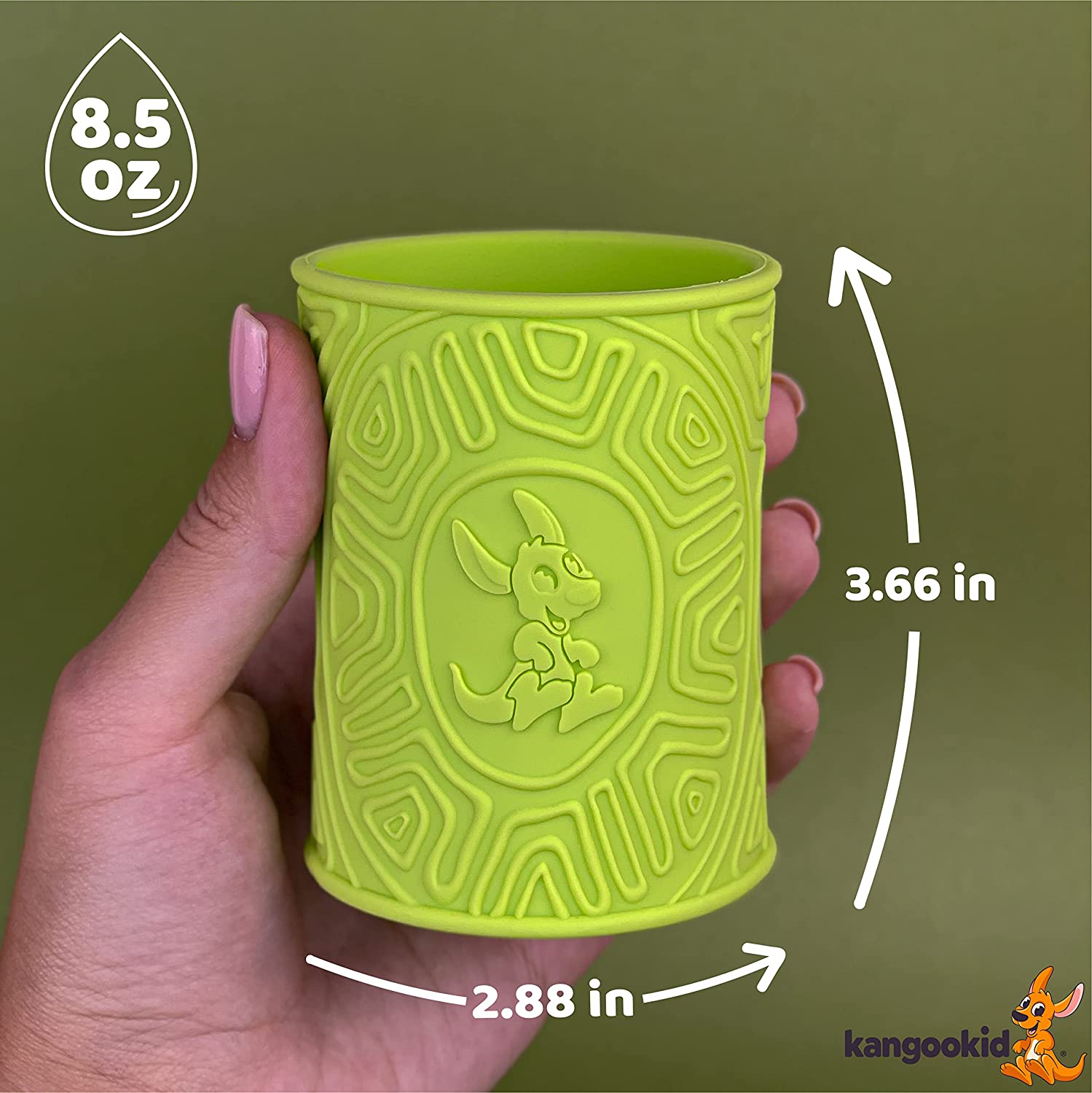kangookid Boho Style Silicone Open Cup (Sage)…