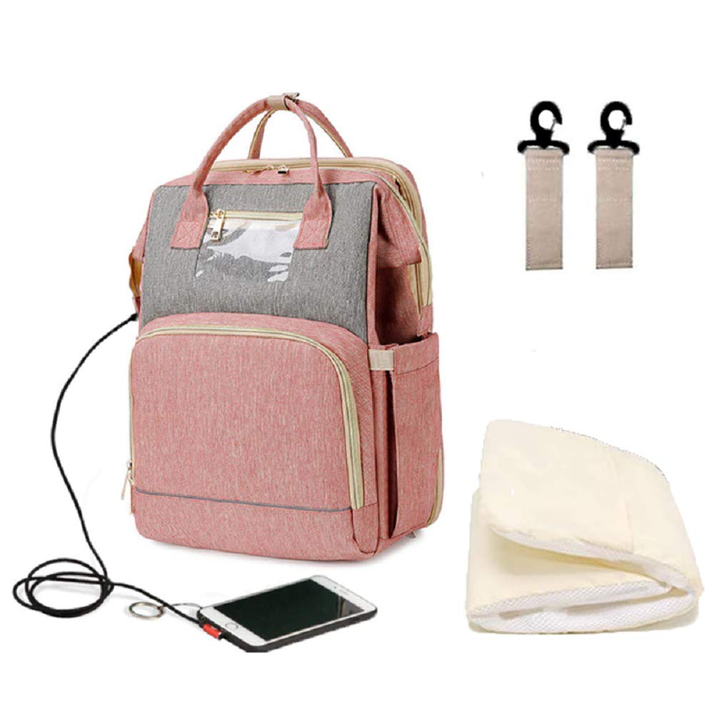 3 in 1 Travel Bassinet Foldable Baby Bed, Mummy Bag Waterproof Backpack ...