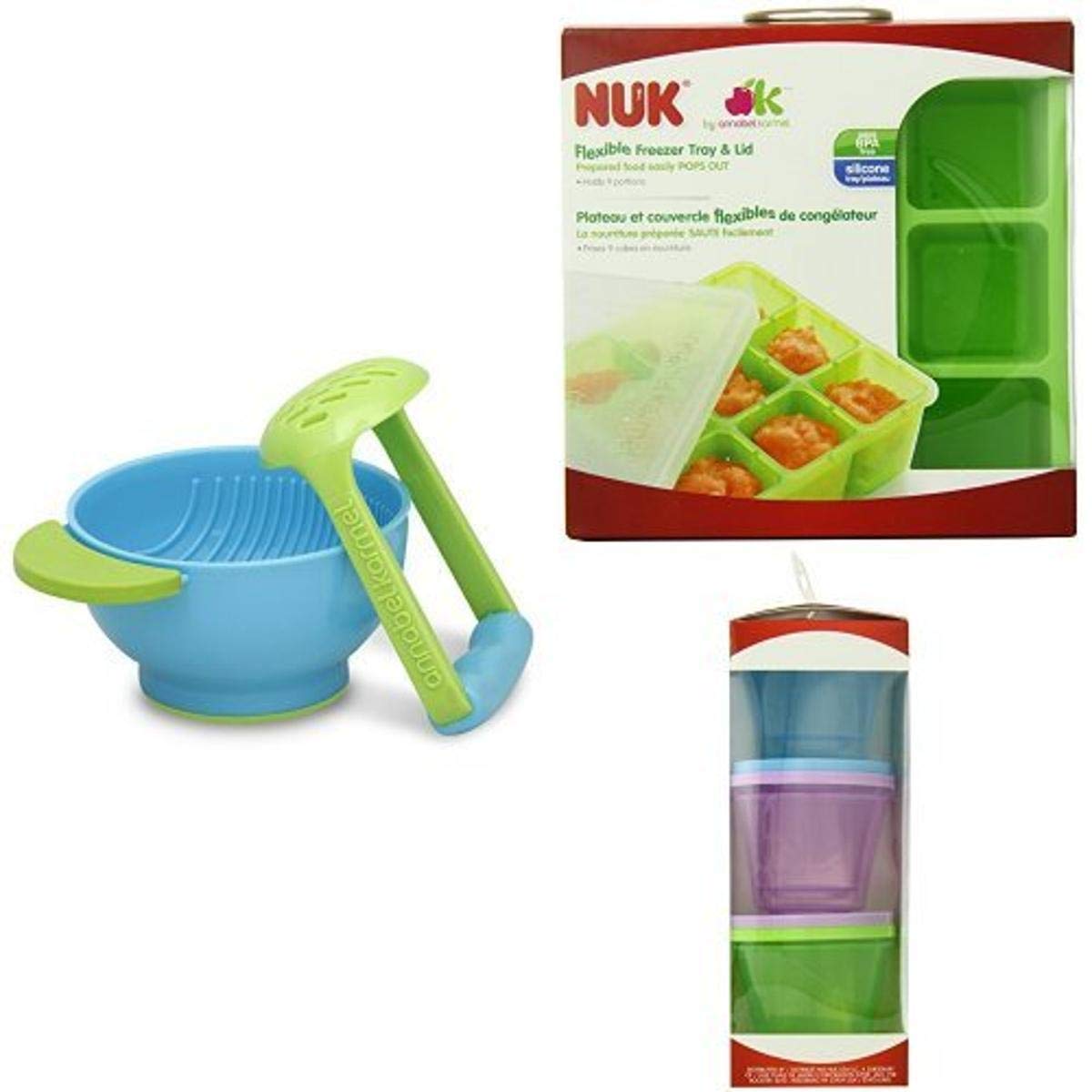 NUK Baby Food Making Kit, Includes the Mash and Serve Bowl, a Flexible ...