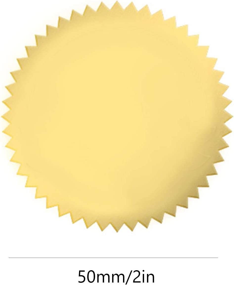 CRASPIRE 100pcs 2" Gold Foil Certificate Seals Outstranding Excellence ...