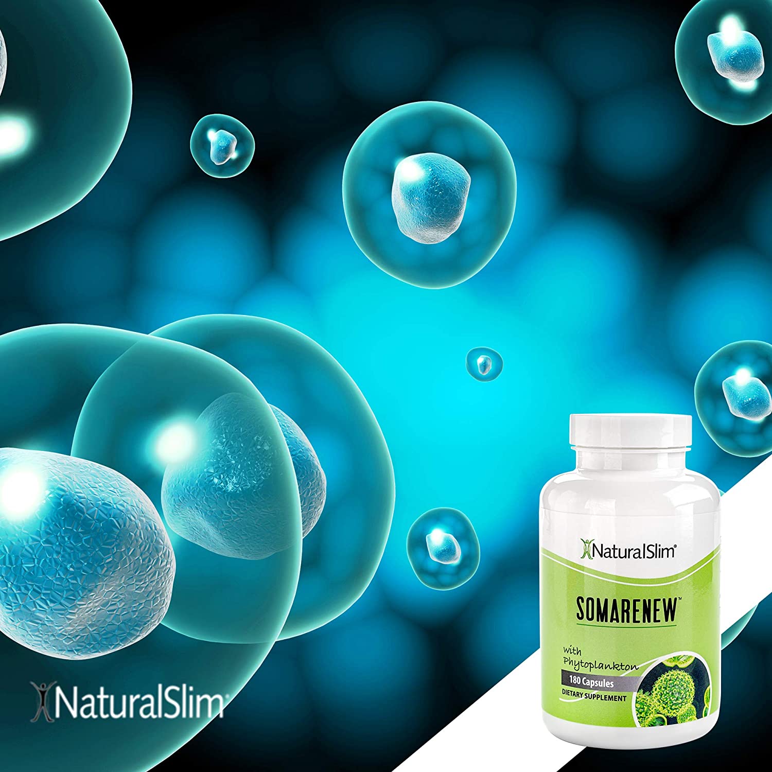 NaturalSlim Somarenew Marine Phytoplankton Supplement (Omega 3) with ...