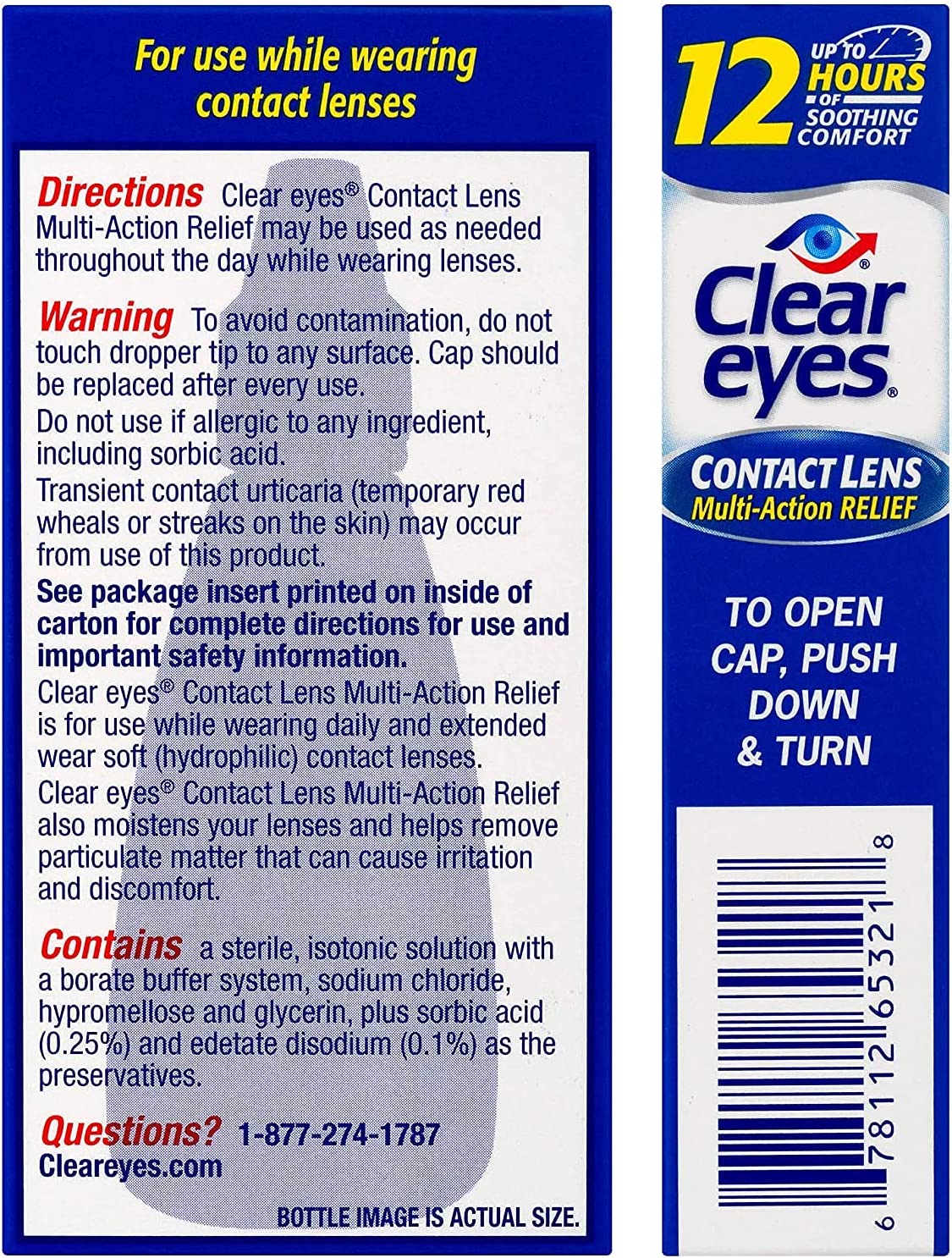 Clear Eyes Contact Lens Relief Eye Drops,0.5 Fl Oz (Pack of 2)
