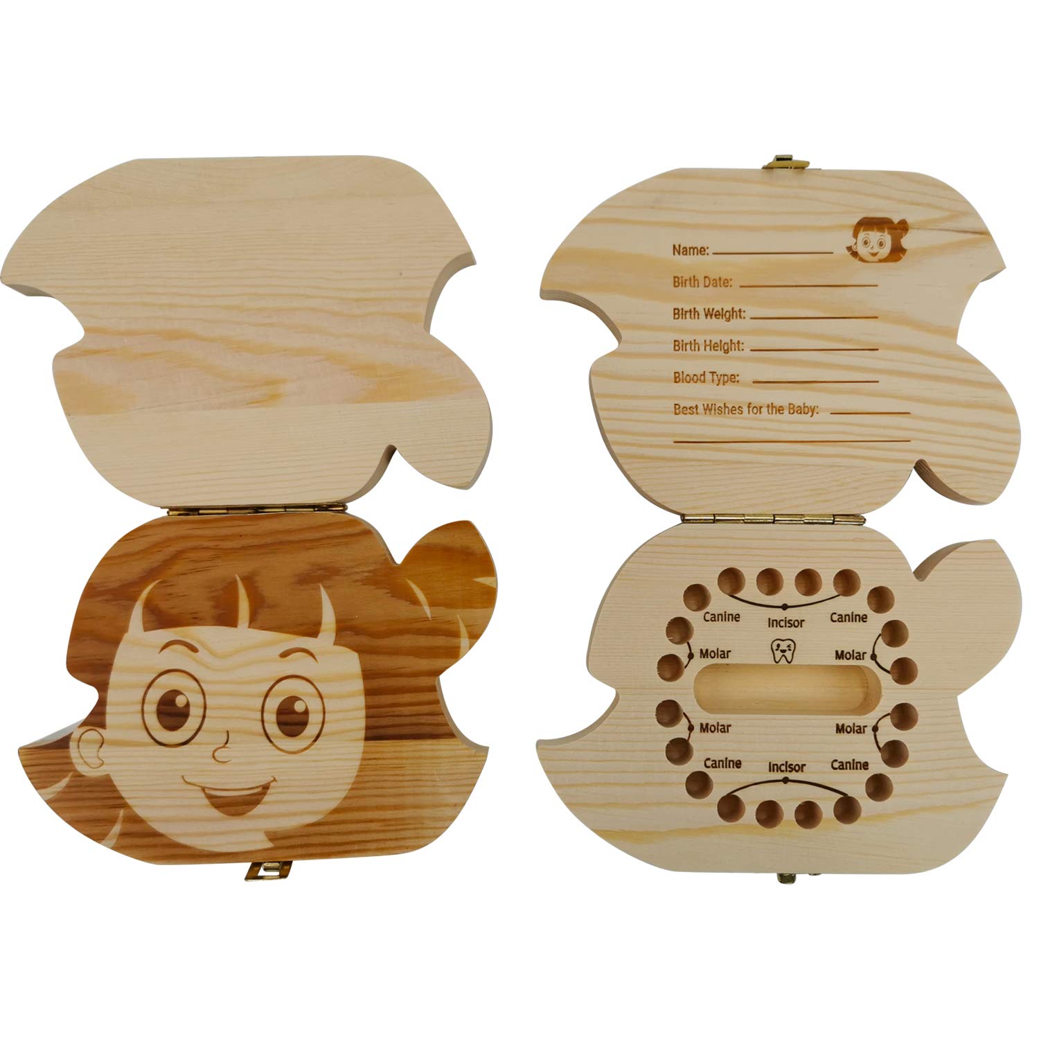 Baby Tooth Fairy Keepsake Box- First Teeth and Curl Keepsake Box ...