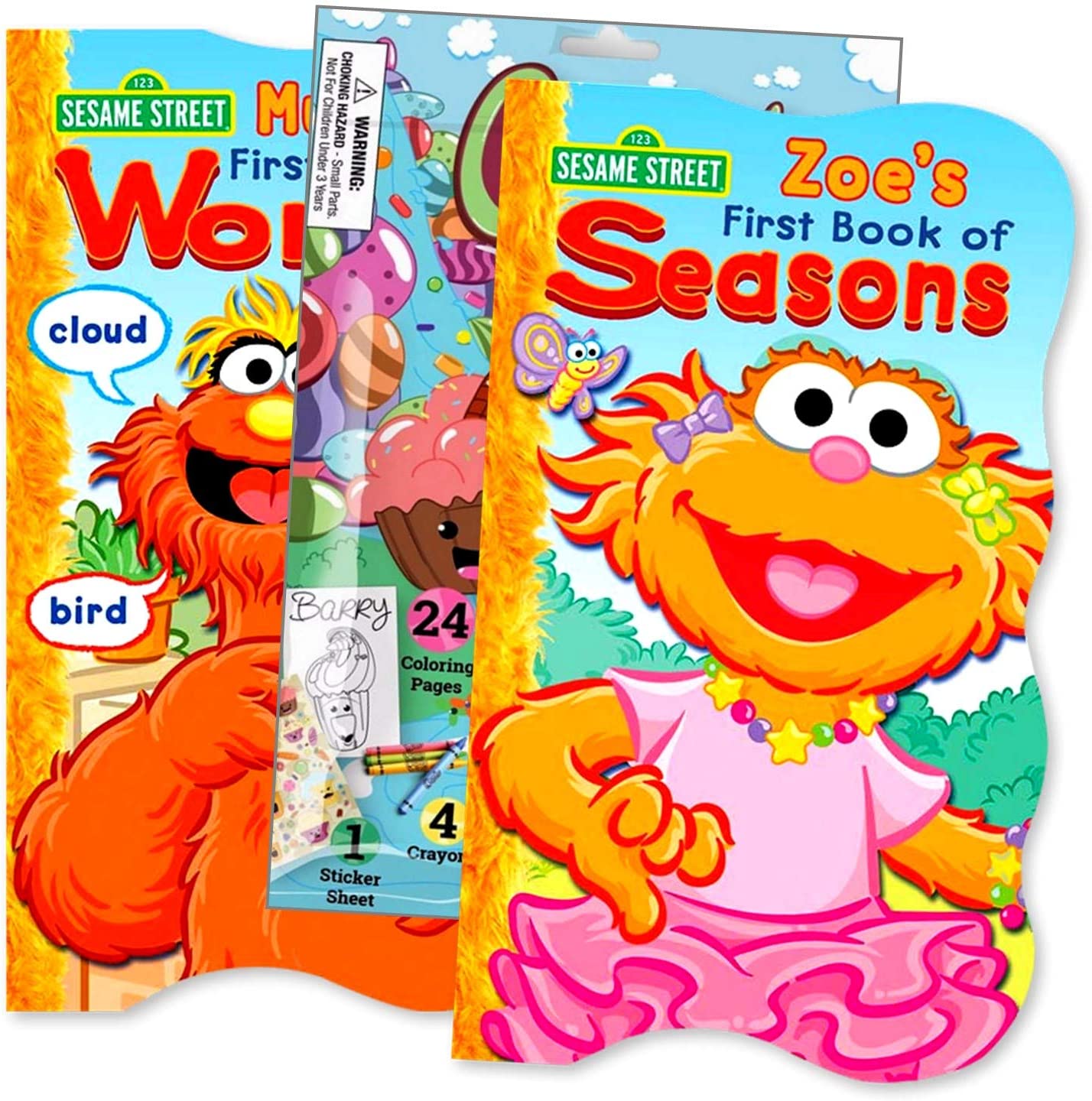 Primary Colors Sesame Street Shaped Board Book Set for Early Readers ...