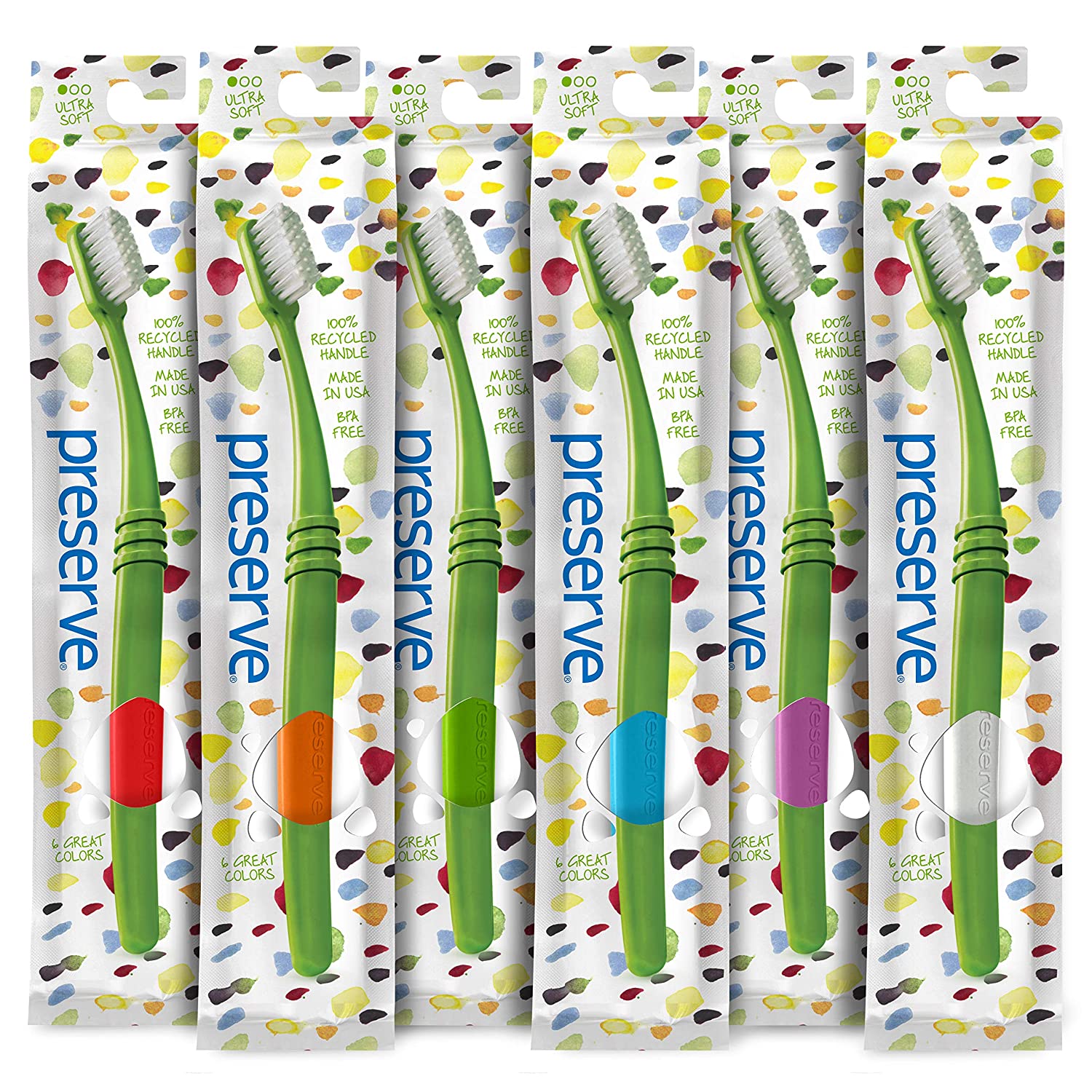 Preserve Ocean Plastic Initiative (POPI) Adult Toothbrush, Made in USA ...
