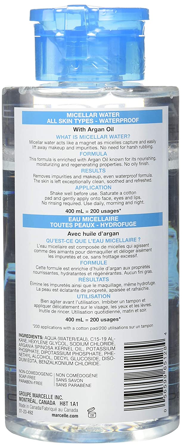Marcelle Micellar Water - Waterproof, Hypoallergenic and Fragrance-Free ...