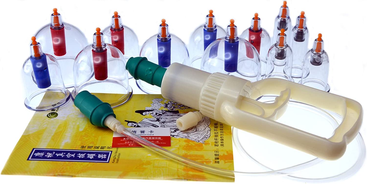 Kangzhu 12-Cup Biomagnetic Chinese Cupping Therapy Set