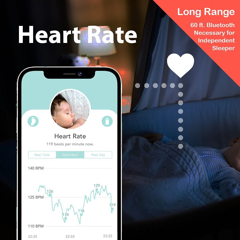 NORA Smart Sock Baby Monitor (Latest New 2023 Long-Range). Birth to 3 ...